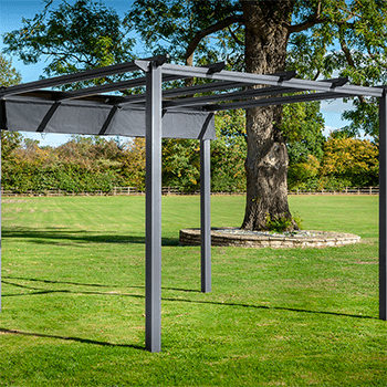 Hartman Roma Pergola 3m x 3m - Grey - £490 | Garden4Less UK Shop