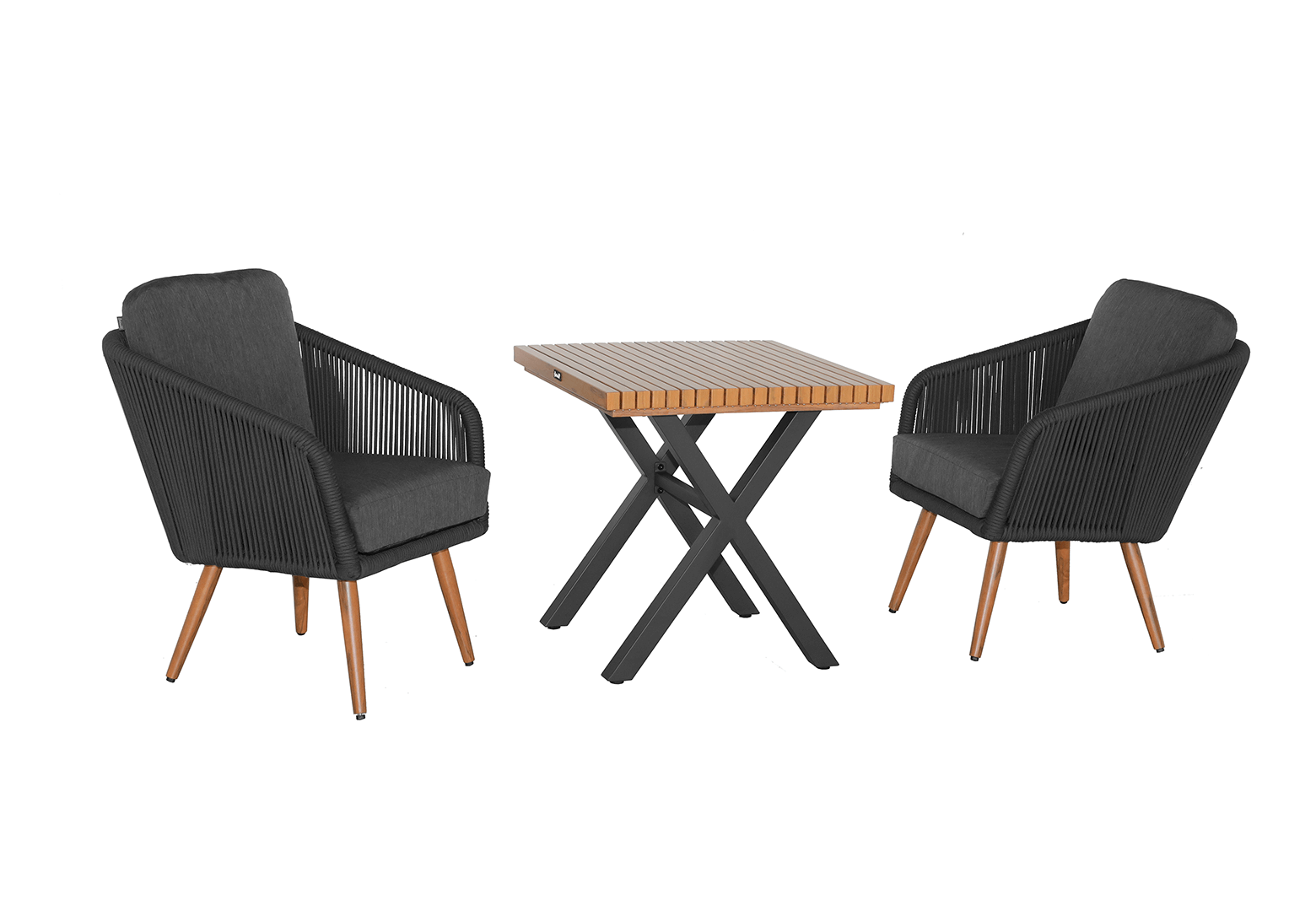 Hartman Eden 2 Seater Bistro Set in Carbon / Noir - £749 | Garden4Less ...