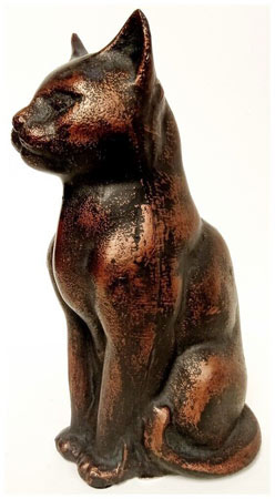 Cast Iron Sitting Cat with a Hand Finished Bronze Patina - £39.99 ...