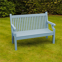 Sandwick Winawood 2 Seater Wood Effect Garden Bench - Blue - £355.95 ...